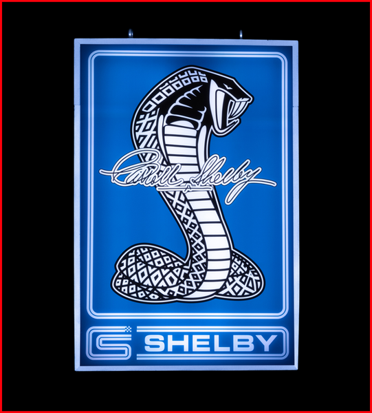 Shelby American Signature Backlit LED Sign – 24"x16" – Official Shelby ...