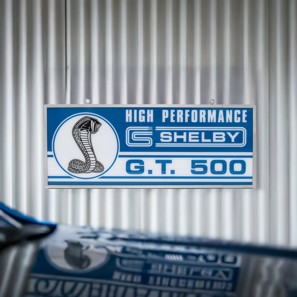 Shelby GT-500 Backlit Sign 30 x 12 inch -2SHELS500
