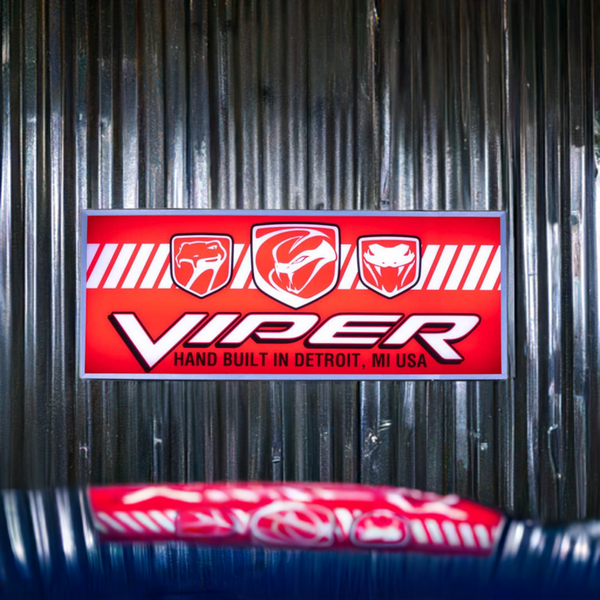 Dodge Viper Backlit Sign 30 x 12 inch - DVIPR-02