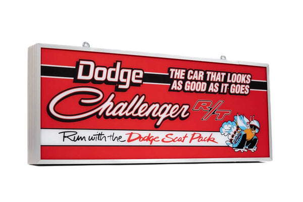Dodge CHALLENGER RT Backlit Sign 30 x 12 - DCHERT-01