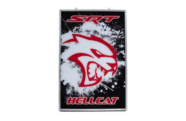 Dodge Hellcat Backlit Sign 24x 16 Inch- DHELSP-01