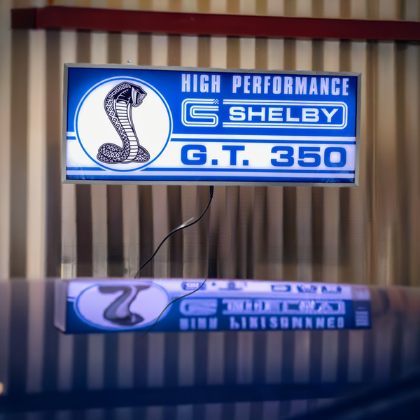 Shelby GT-350 30” x 12” Backlit LED Garage Sign