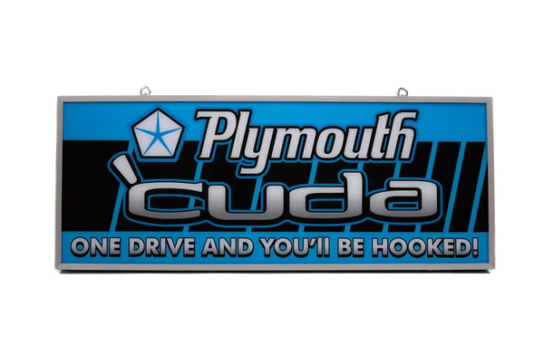Plymouth Cuda Backlit Sign 30 x 11 inch - PLYCUD-02