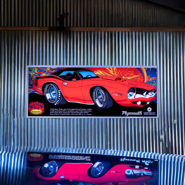 Plymouth Cuda Backlit Sign 30 x 12 inch - CUDACL-02