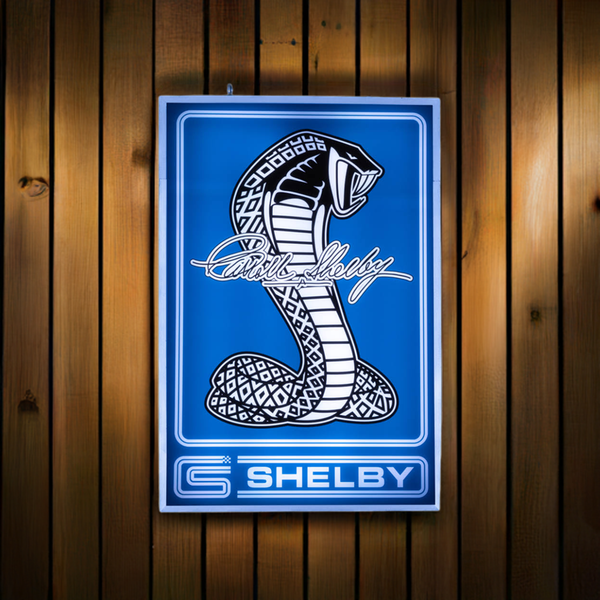 Shelby American Signature 24” x 16” Backlit LED Garage Sign