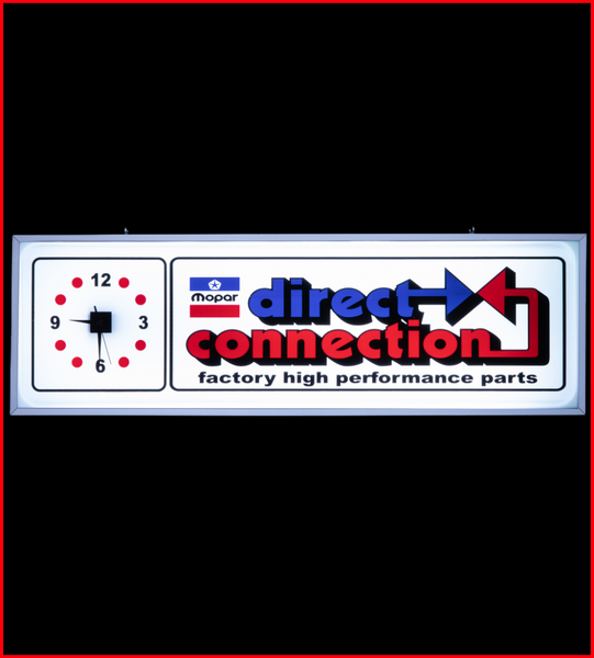 Mopar Direct Connection Clock 37 Inch Backlit LED Lighted Sign - 4MPDC01