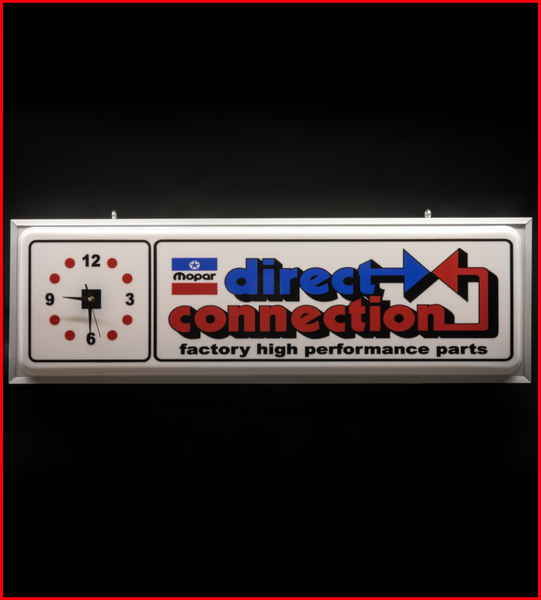 Mopar Direct Connection Clock 37 Inch Backlit LED Lighted Sign - 4MPDC01