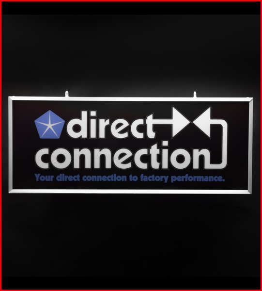 Mopar Direct Connection 30 Inch Backlit LED Lighted Sign - DCblk003