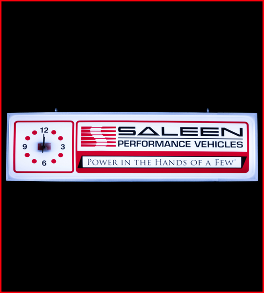Saleen Performance Clock 37 Inch Backlit Lighted Sign -4SALEEN